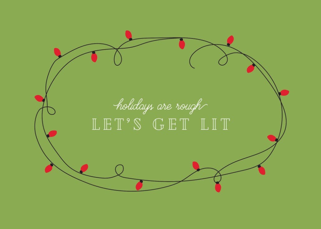 Let's Get Lit - Christmas Card (Free) | Greetings Island