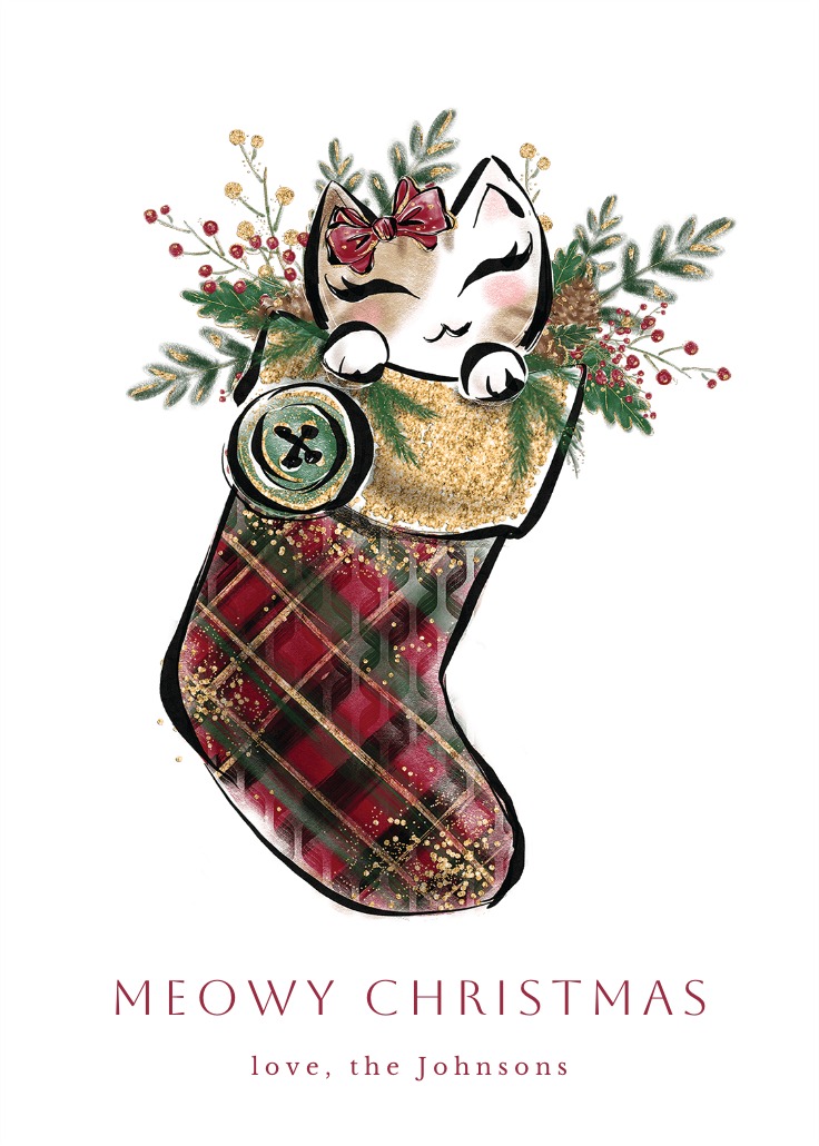 Cat Mouse - Christmas Card | Greetings Island
