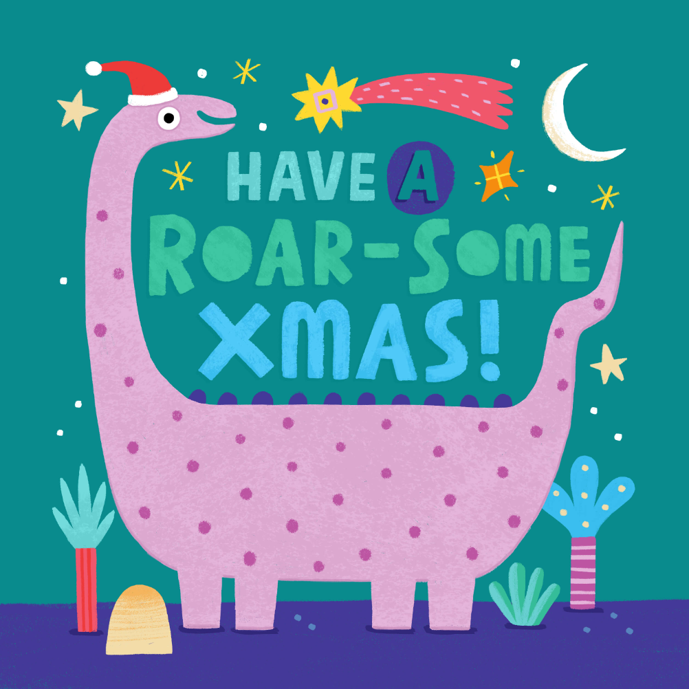 Roar-some Xmas - Christmas Card (Free) | Greetings Island