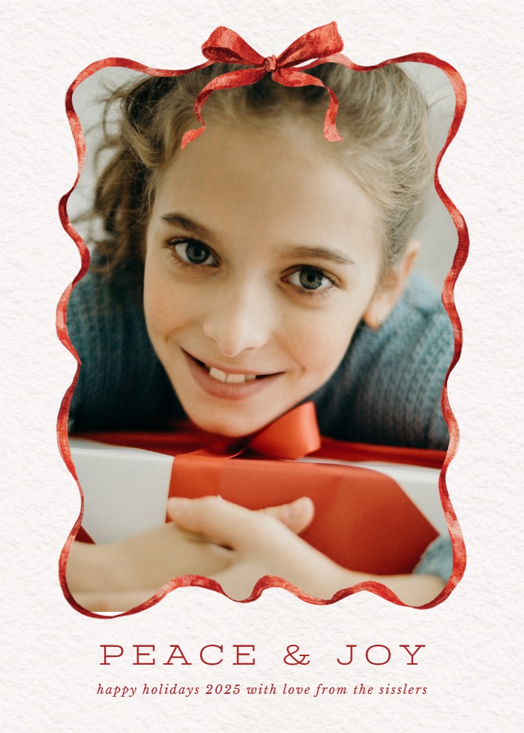 Ruby Ribbon - Christmas Card | Greetings Island