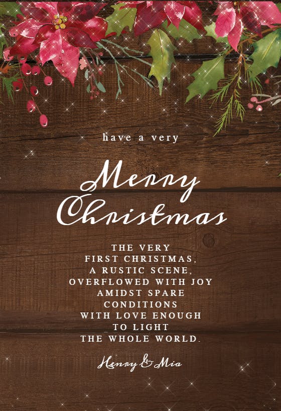 Rustic Holiday - Christmas Card | Greetings Island