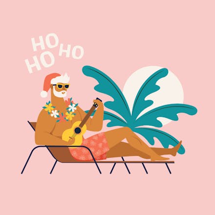 Summer Santa - Christmas Card (Free) | Greetings Island