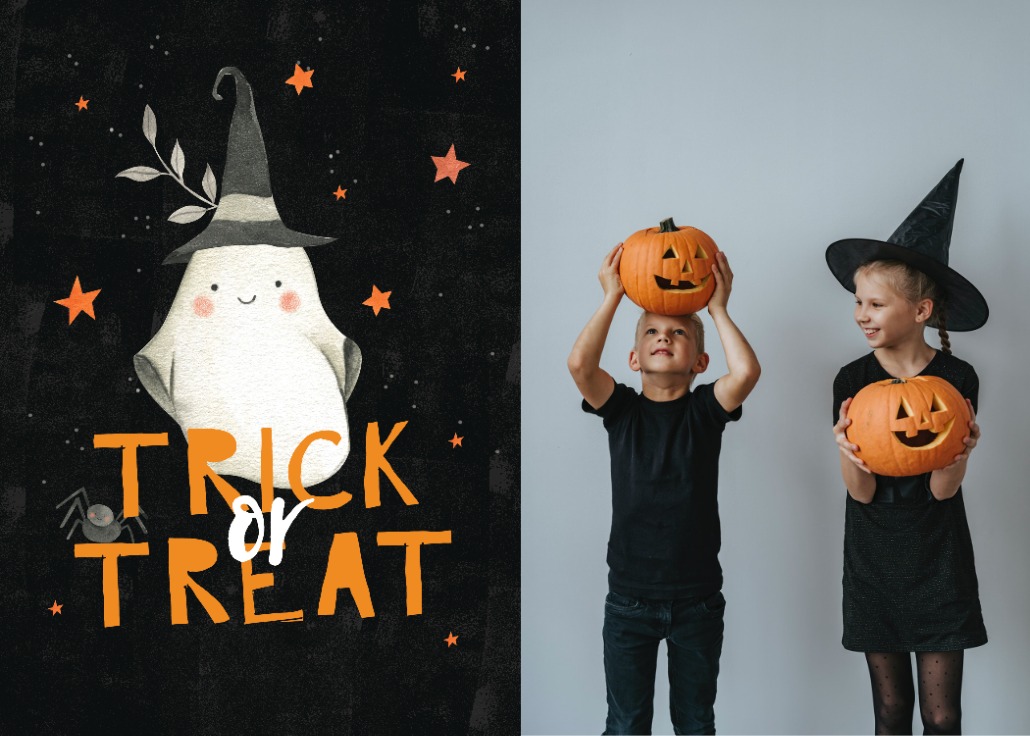 Happy Ghost - Halloween Card | Greetings Island