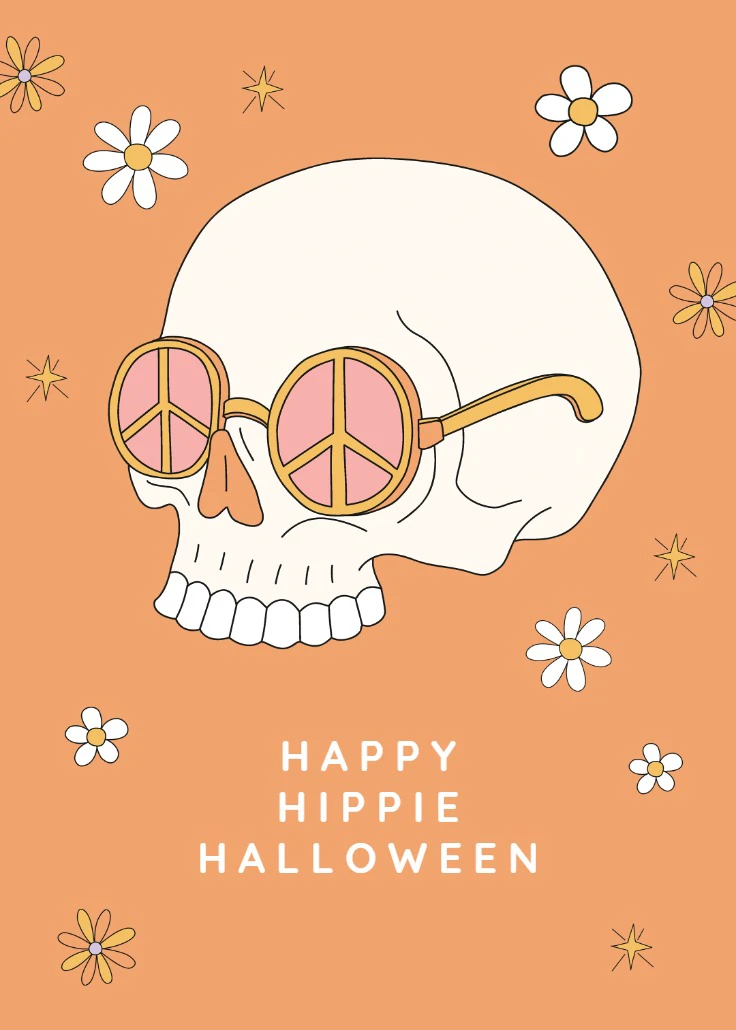 Happy Hippie Halloween - Halloween Card (Free) | Greetings Island