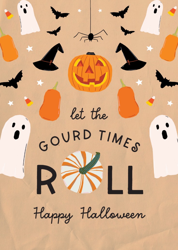 One Gourd Party - Halloween Card (Free) | Greetings Island
