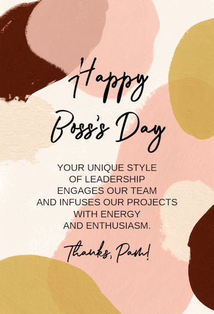 Classic Message - Boss Day Card (Free) | Greetings Island