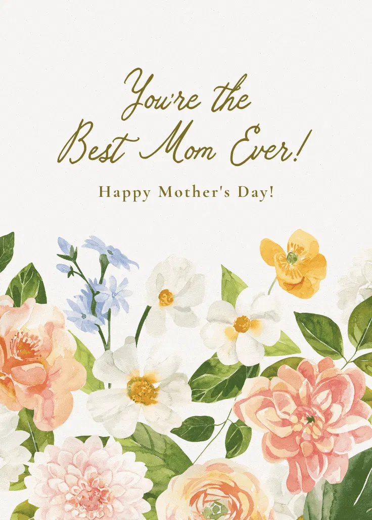 Dusty Pink Rose Gold Border Mother S Day Card Greetings Island