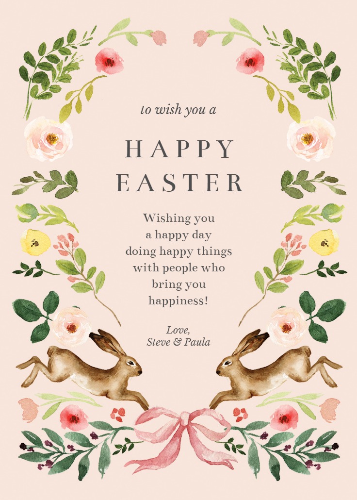 Bounding Bunnies - Easter Card | Greetings Island