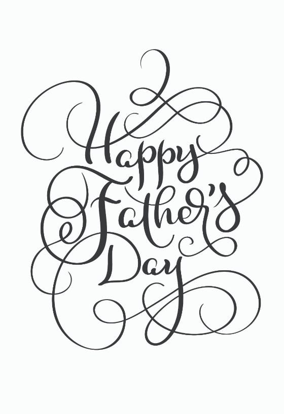 Father's Day Calligraphy - Father's Day Card | Greetings Island