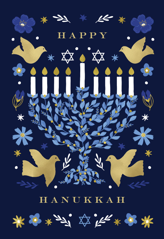 Seasonal Symbols - Hanukkah Card (Free) | Greetings Island