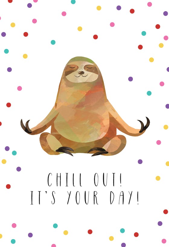 Happy Sloth - Boss Day Card (Free) | Greetings Island