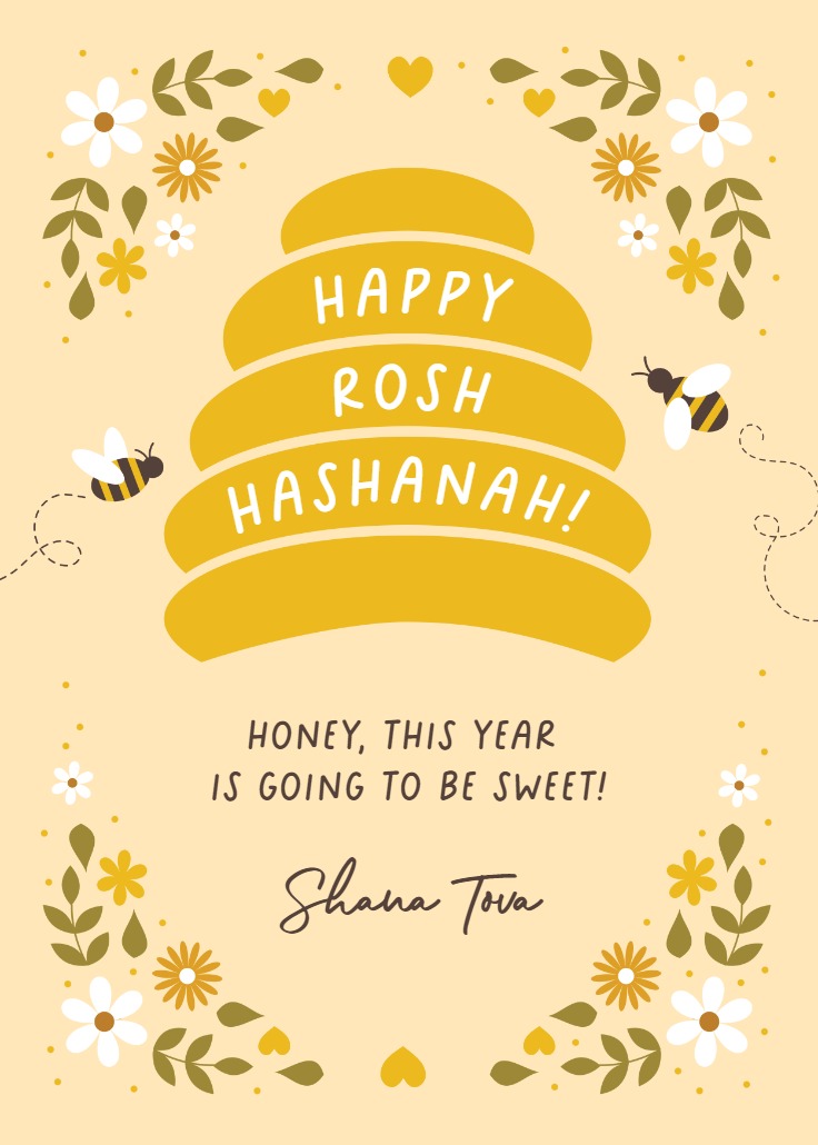 Honey Bees - Rosh Hashanah Card | Greetings Island