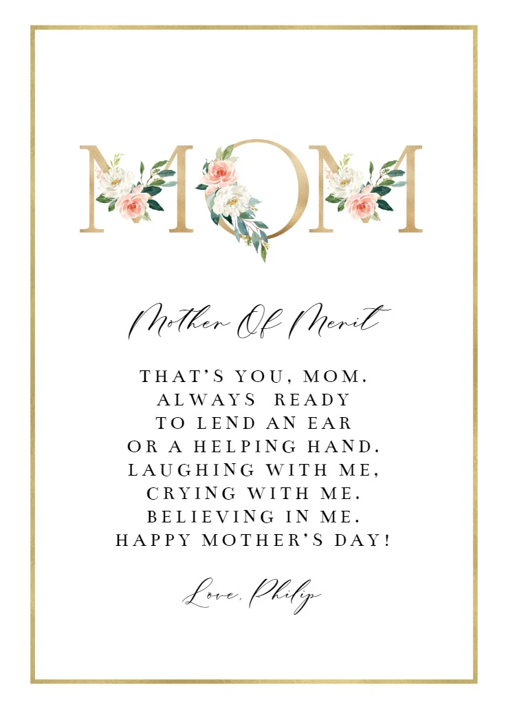 Honoring Mom - Mother's Day Card (Free) | Greetings Island