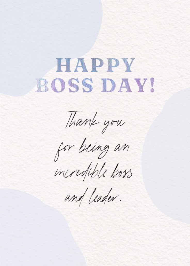 Incredible Boss - Boss Day Card (Free) | Greetings Island