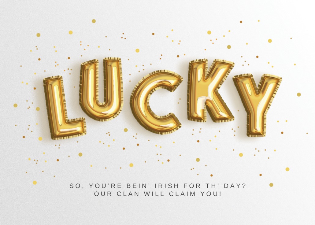 Irish Balloons - St. Patrick's Day Card (Free) | Greetings Island