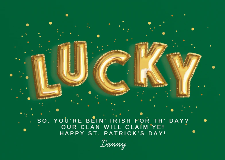 Lucky Letters - St. Patrick's Day Card (Free) | Greetings Island