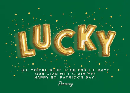 Lucky Letters - St. Patrick's Day Card (Free) | Greetings Island