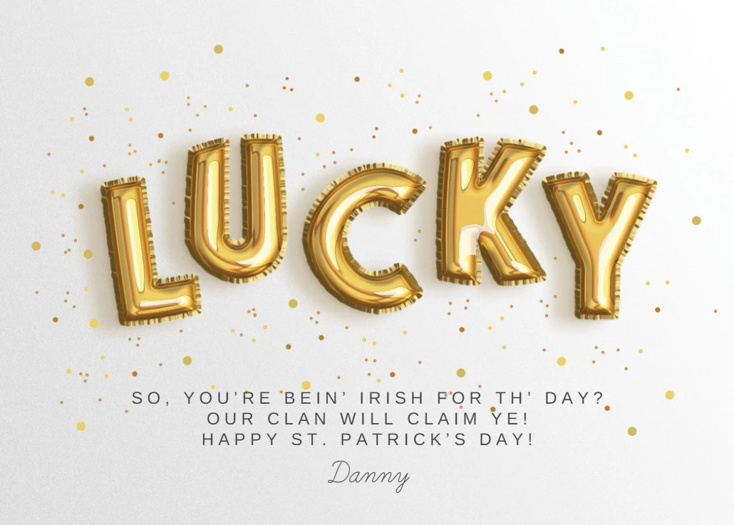 Lucky Letters - St. Patrick's Day Card (Free) | Greetings Island