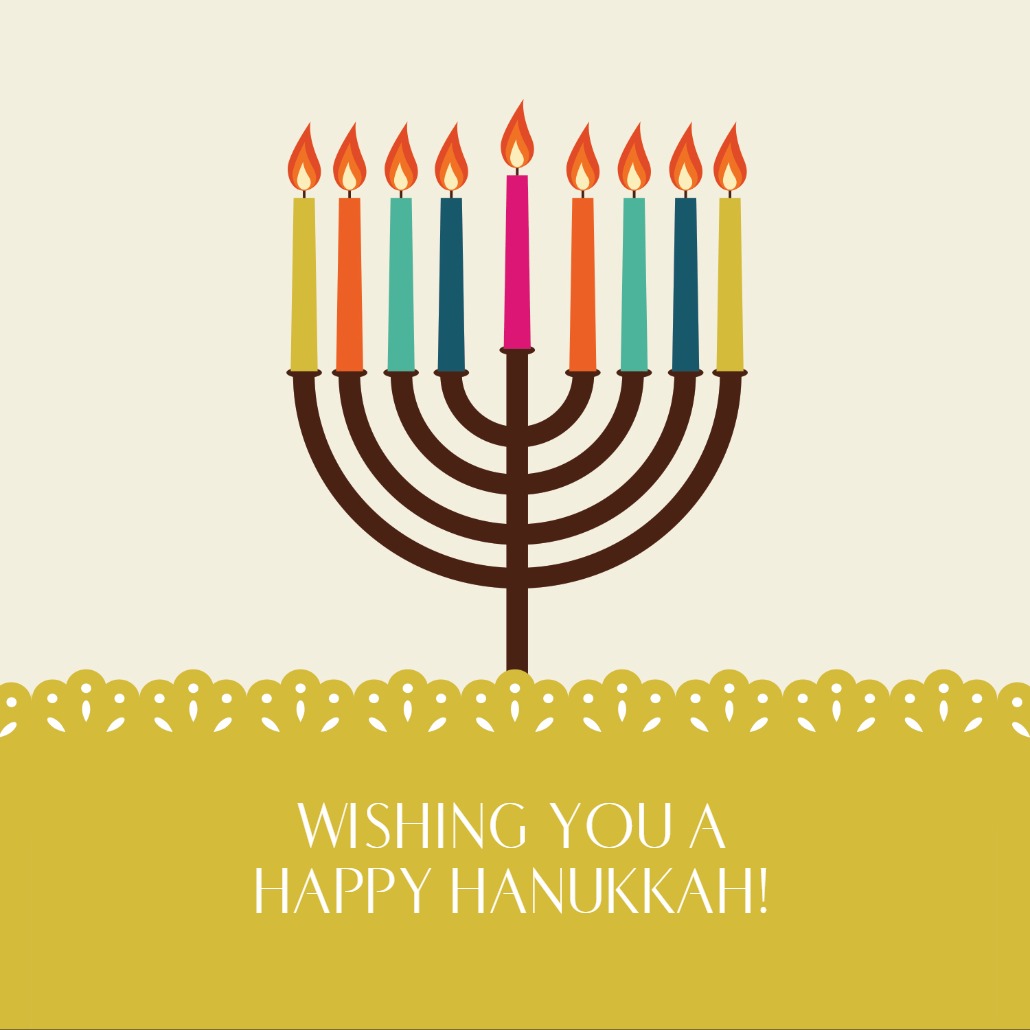 Menorah Message - Hanukkah Card (Free) | Greetings Island