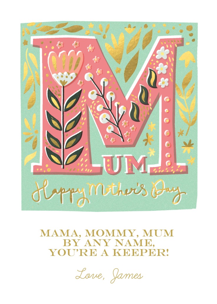 Monogram - Mother's Day Card (Free) | Greetings Island