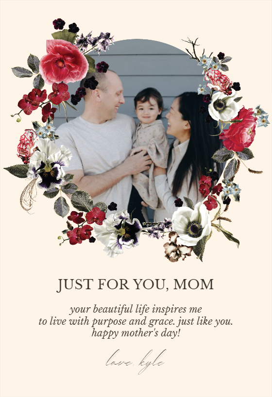 Spring Flowers Wreath - Mother's Day Card | Greetings Island