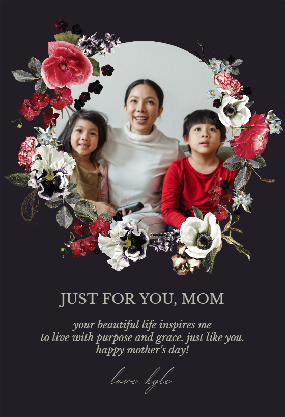 Spring Flowers Wreath - Mother's Day Card | Greetings Island