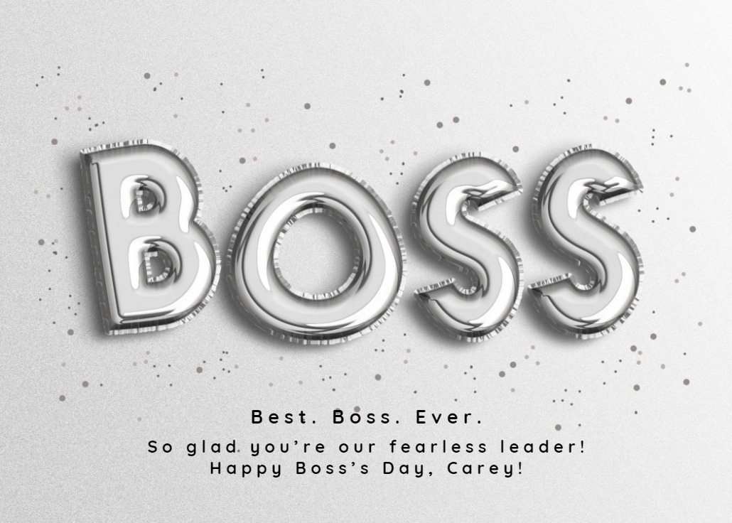 Shining Example - Boss Day Card (Free) | Greetings Island
