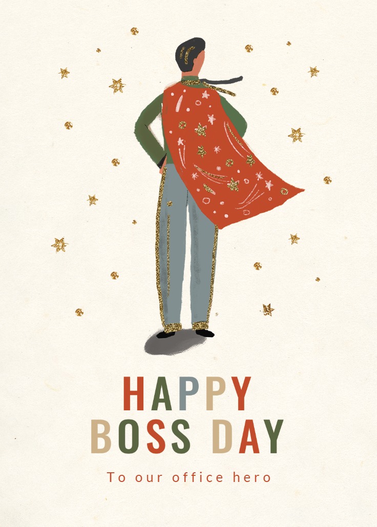 Superhero - Boss Day Card (Free) | Greetings Island