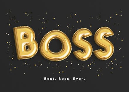 Top Notch Balloons - Boss Day Card (Free) | Greetings Island