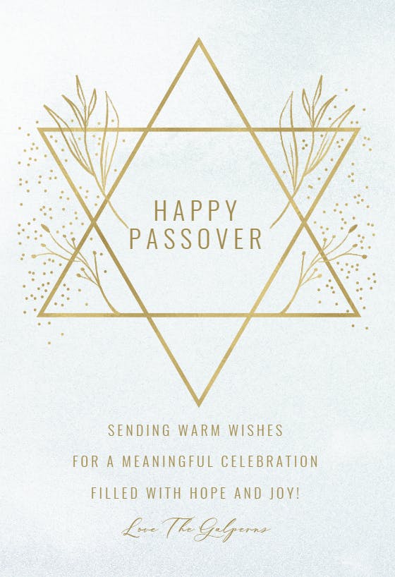 Traditional Star - Passover Card (Free) | Greetings Island