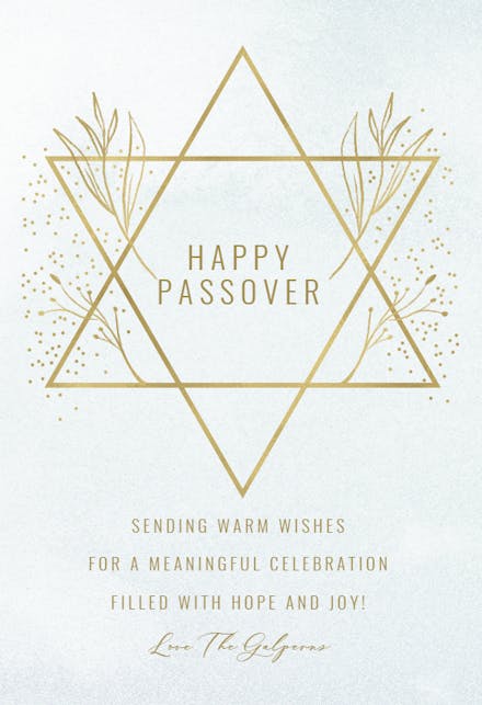 Traditional Star - Passover Card (Free) | Greetings Island