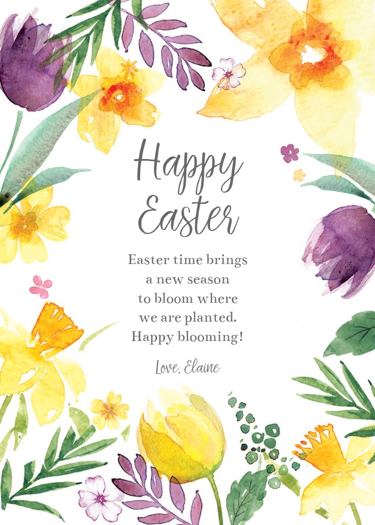 Tulip Trim - Easter Card | Greetings Island