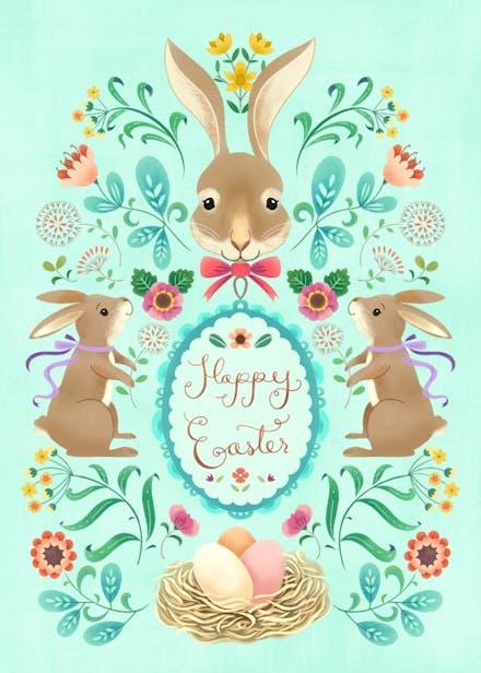Vintage Bunny - Easter Card | Greetings Island