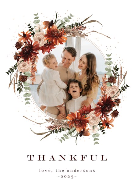 Thanksgiving Terracotta Frame - Thanksgiving Card | Greetings Island