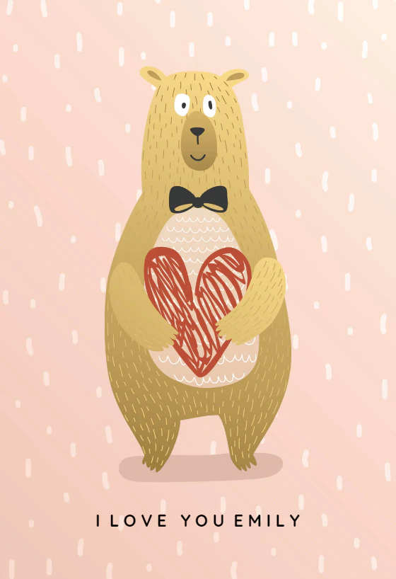 Bear hug - Valentine's Day Card (Free) | Greetings Island