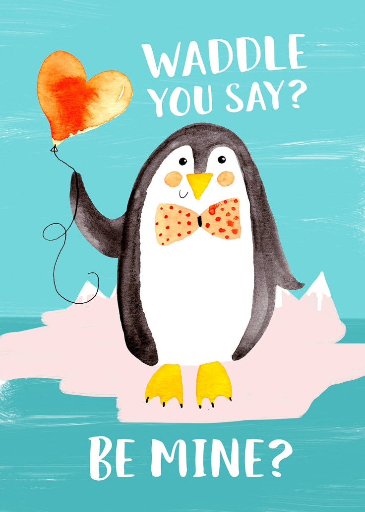 Penguin - Valentine's Day Card (Free) | Greetings Island