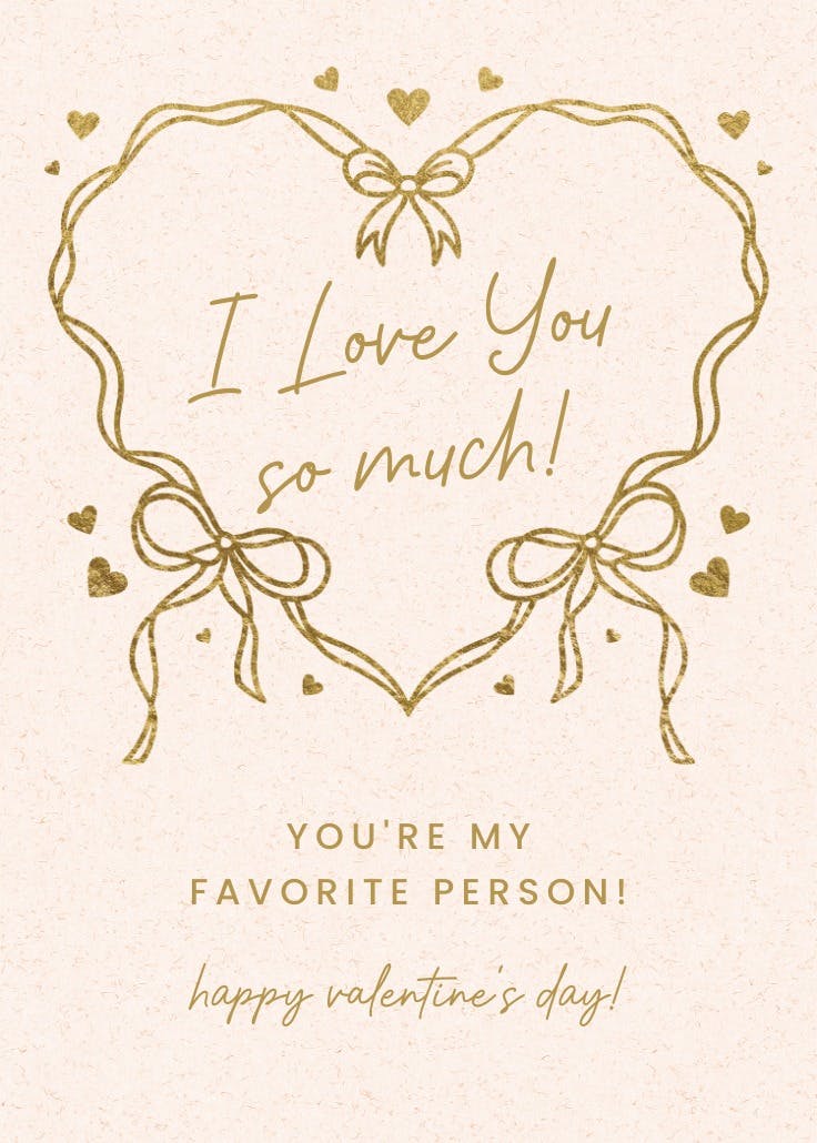 Romantic Ribbon - Holidays Card | Greetings Island