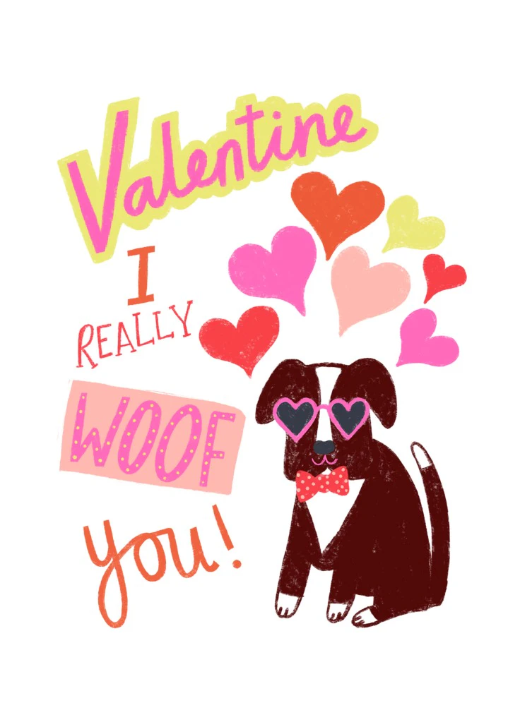 Woof you - Valentine's Day Card | Greetings Island