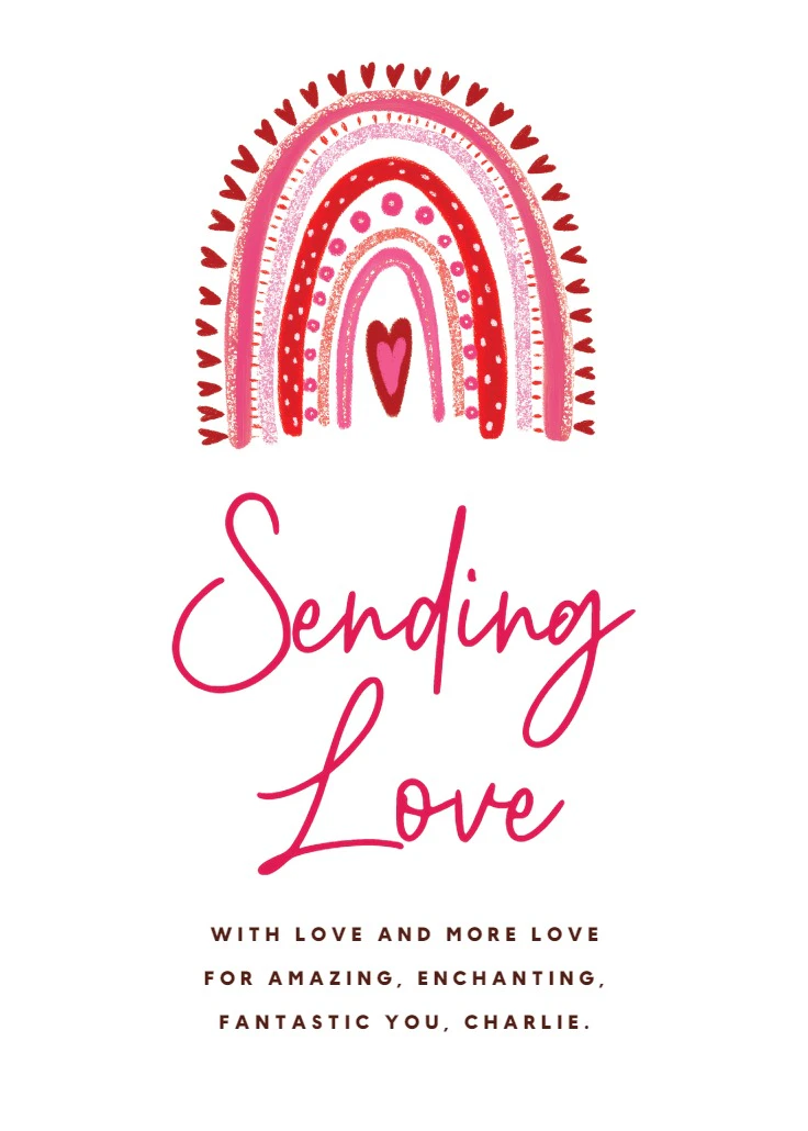 Rainbow Hearts - Love Card (Free) | Greetings Island