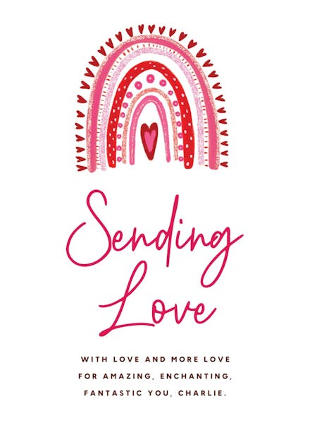 Love Rainbow Hearts - Love Card (Free) | Greetings Island