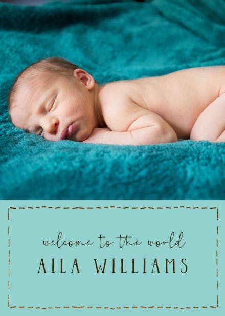 Dotted Border - Baby Shower & New Baby Card | Greetings Island