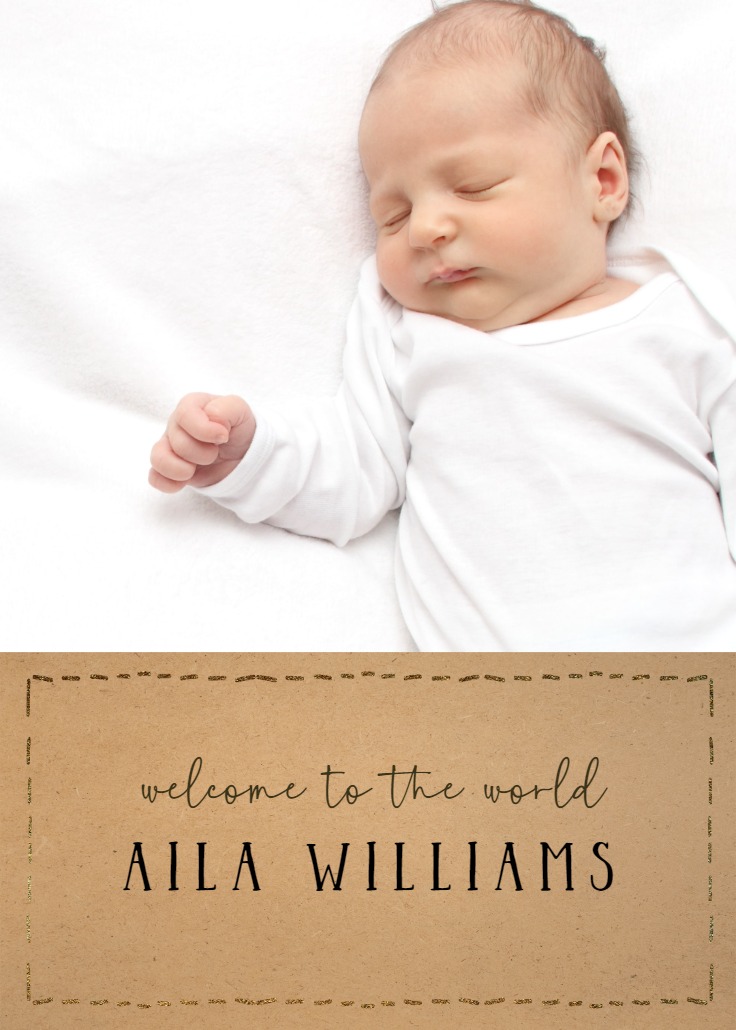 Dotted Border - Baby Shower & New Baby Card (Free) | Greetings Island