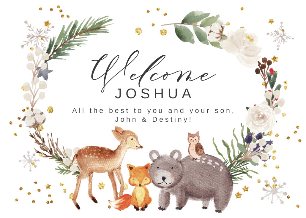 Forest Family - Baby Shower & New Baby Card | Greetings Island