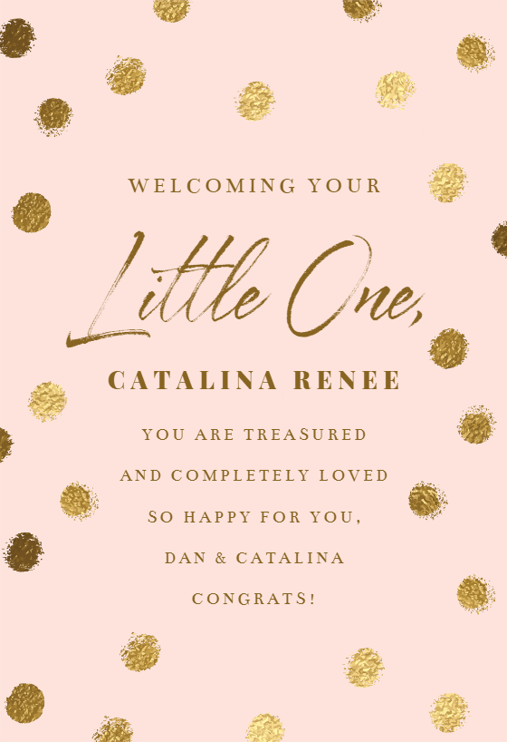 Gold Dots - Card for all occasions | Greetings Island