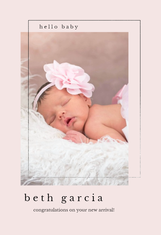 Lux Photo Frame - Baby Shower & New Baby Card | Greetings Island