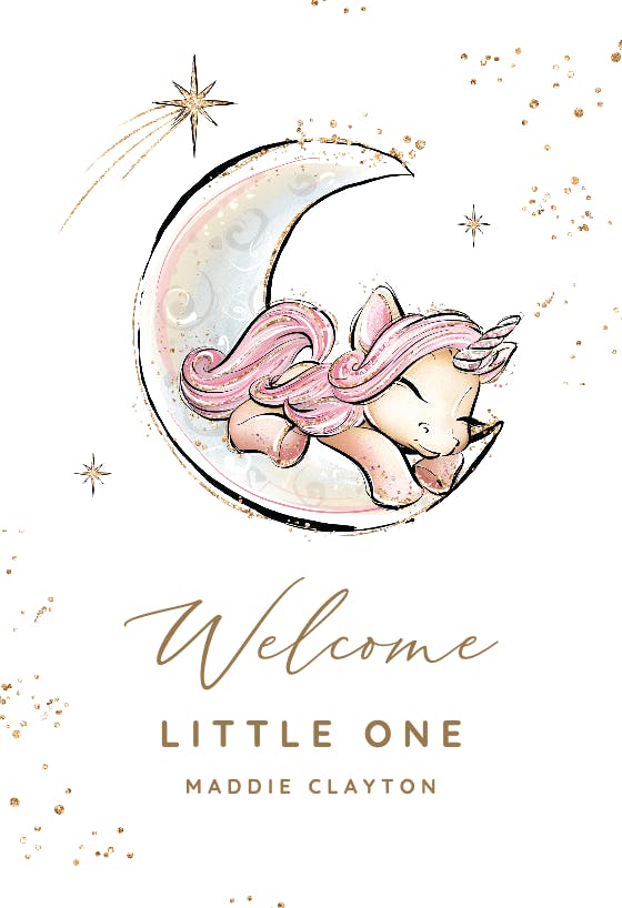 Magical Moon - Baby Shower & New Baby Card | Greetings Island