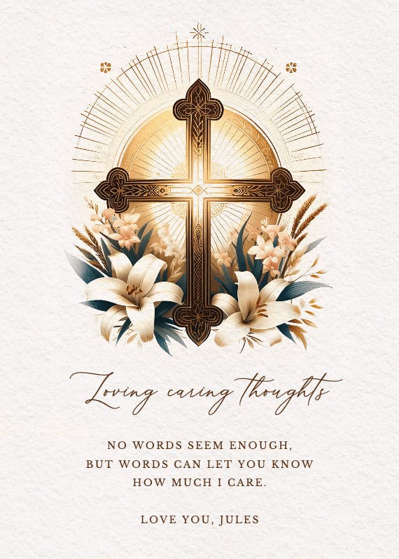 Cross of Hope - Sympathy & Condolences Card | Greetings Island