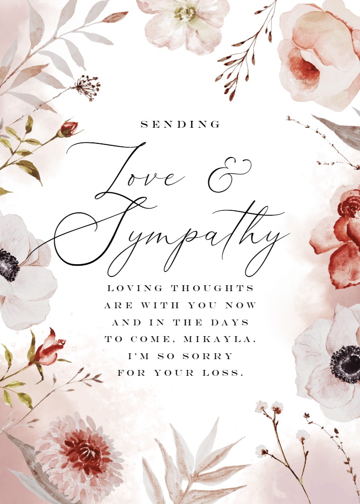 Autumn Accents - Sympathy & Condolences Card | Greetings Island