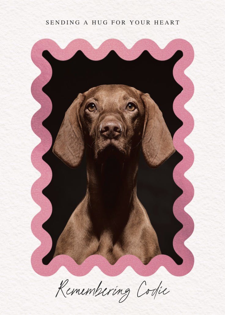 Billowing Border Frame - Loss Of Pet Card (Free) | Greetings Island