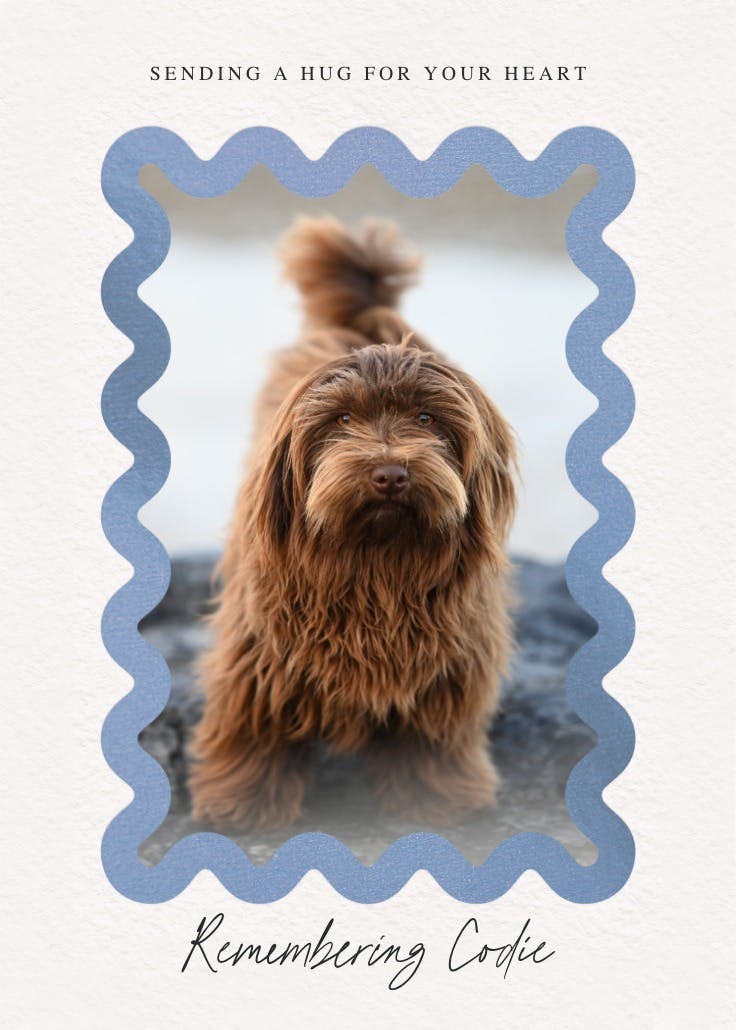 Billowing Border Frame - Loss Of Pet Card (Free) | Greetings Island